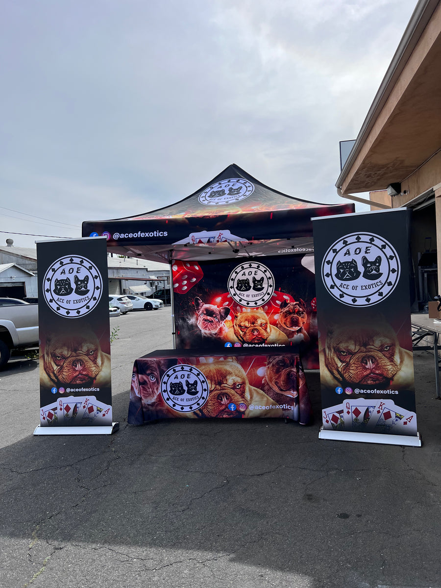 Full Canopy Setup w/ half side walls – Sticker LA